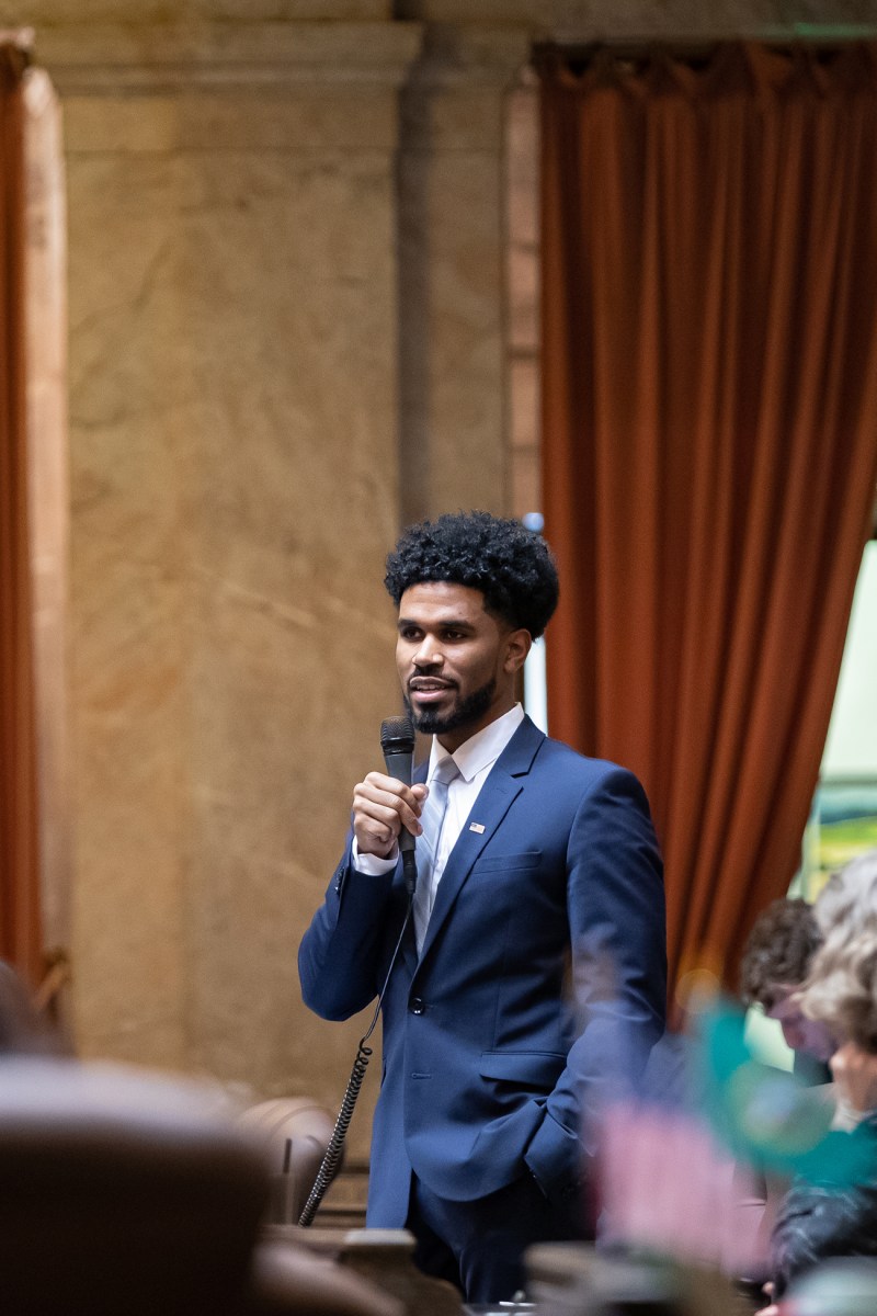 Representative Jesse Johnson speaks Carceral State and Reform Bill ...